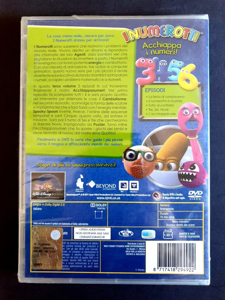 I NUMEROTTI, acchiappa i Numeri Volume 3 *W.DISNEY DVD Nuovo Sigillato ...